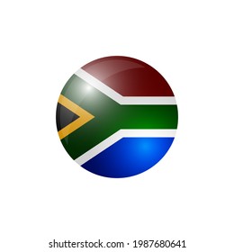 South Africa Round Flag Vector Illustration Stock Vector (Royalty Free ...