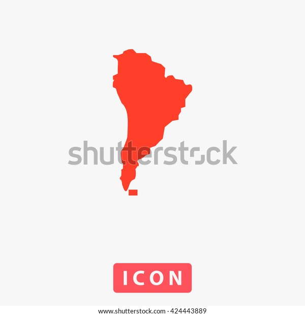 South America Icon Vector: เวกเตอร์สต็อก (ปลอดค่าลิขสิทธิ์) 424443889 ...