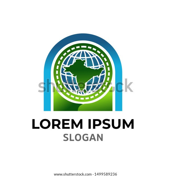 South Asia Map Logo Template: vector de stock (libre de regalías ...