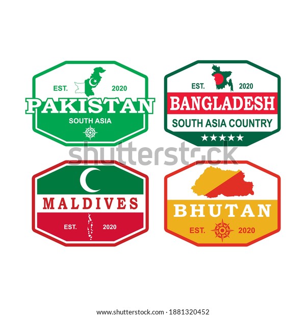 South Asia Map Vector Asia Logo Stock Vector (Royalty Free) 1881320452 ...