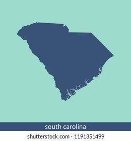 Map South Carolina Gray On White Stock Vector (Royalty Free) 556261525