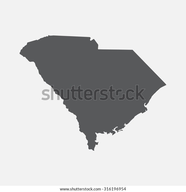 South Carolina State Border Map Stock Vector (Royalty Free) 316196954 ...