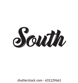 South Text Design Vector Calligraphy Typography Stock Vector (Royalty ...