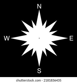 South West Navigation Wind Compass Orientation Stock Vector (Royalty ...