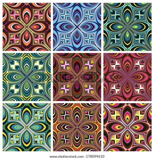 Southeast Asian Art Design Set Modern Stock Vector (Royalty Free ...