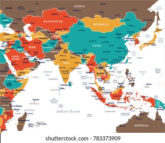 Illustration Fantasy World Map Cartoon Stock Illustration 1038722530