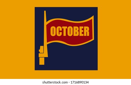 Soviet Icon Red October Flag Stock Vector (Royalty Free) 1716890134 ...