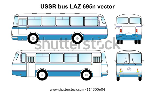 Soviet Passenger Bus Laz 695n Vector Stock Vector (Royalty Free ...
