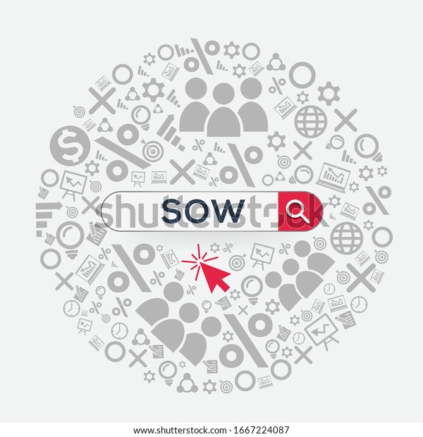 Sow Mean Statement Work Word Written Stock Vector (Royalty Free ...
