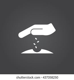 Sowing Seeds Icon Stock Vector (Royalty Free) 437358250 | Shutterstock