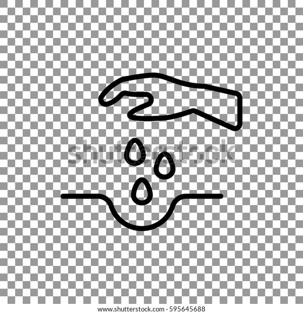 Sowing Seeds Icon Vector Stock Vector (Royalty Free) 595645688 ...