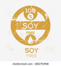 Soy Free Label Sign Vector Illustration Stock Vector (Royalty Free ...
