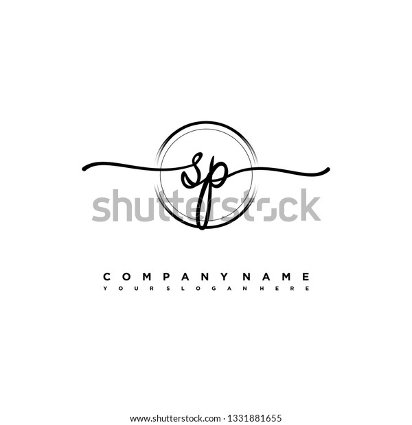 Sp Initial Signature Logo Handwriting Logo: vetor stock (livre de ...