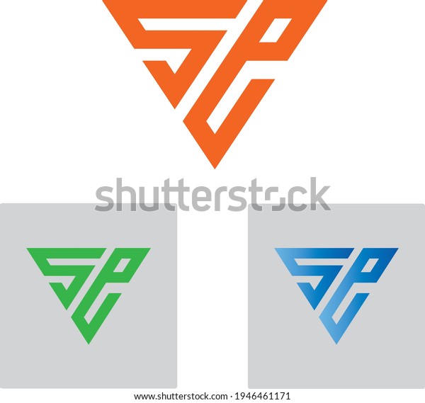 Sp Letter Monogram Logo Design Stock Vector (Royalty Free) 1946461171 ...