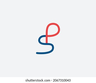 Sp Logo Letter Design Template Element Stock Vector (Royalty Free ...