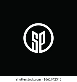 Sp Monogram Logo Isolated Rotating Circle Stock Vector (Royalty Free ...