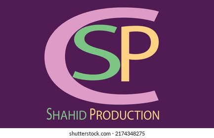 Sp Shahid Production Initial Letter Logo Stock Vector (Royalty Free ...