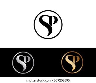 Sp Text Gold Black Silver Modern Stock Vector (Royalty Free) 659202895 ...