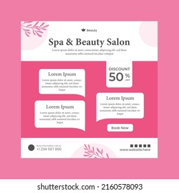 Spa Beauty Salon Post Template Stock Vector (Royalty Free) 2160578093 ...