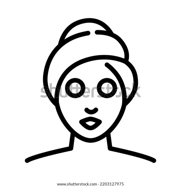 Spa Faces Outline Icon Spa Massage Stock Vector (Royalty Free ...