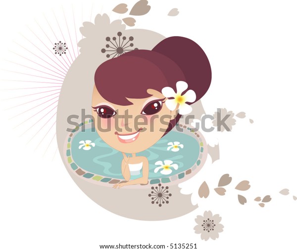 Spa Girl Stock Vector (Royalty Free) 5135251 | Shutterstock