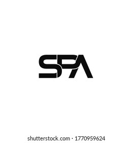 Spa Letter Original Monogram Logo Design Stock Vector (Royalty Free ...