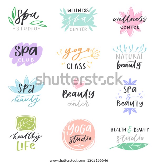 Vector de stock (libre de regalías) sobre Spa Lettering Vector Beauty ...