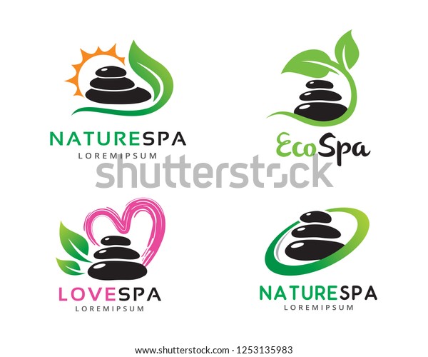 Spa Logo Logo Collection Set Concept Stock Vector (Royalty Free ...