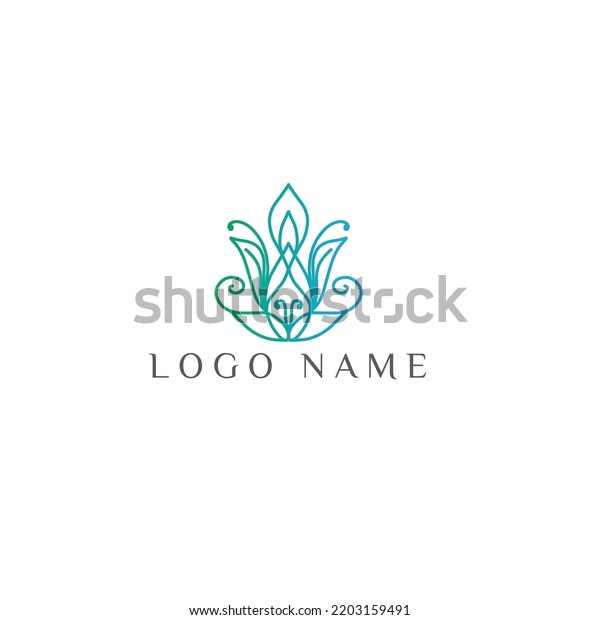 Spa Logo Design On White Background Stock Vector (Royalty Free ...