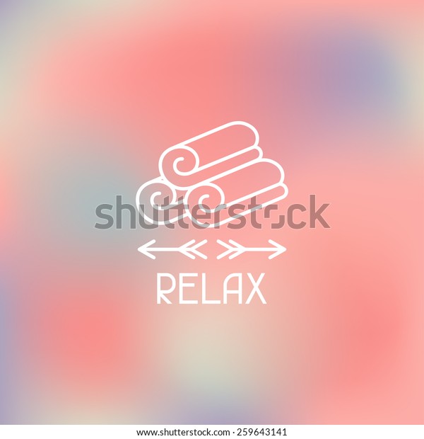 Spa Relax Label On Blurred Background Stock Vector (Royalty Free ...