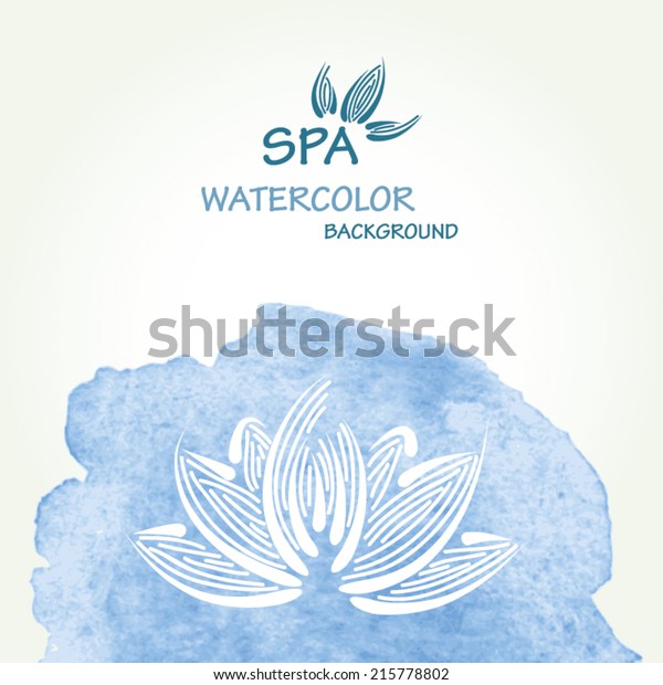 Spa Watercolor Background Lotus Vector 库存矢量图（免版税）215778802 | Shutterstock