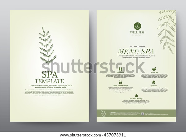 Spa Wellness Medical Topic Template Elements Stock Vector (Royalty Free ...