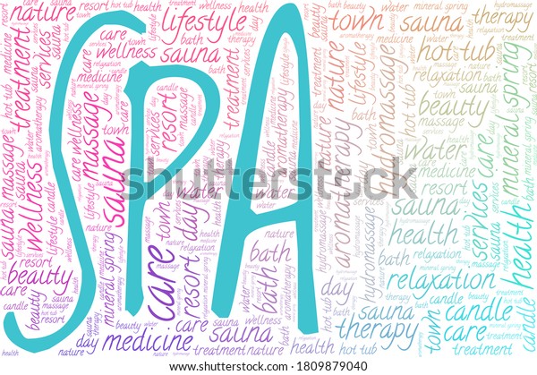 Spa Wellness Vector Illustration Word Cloud Stock Vector (Royalty Free ...