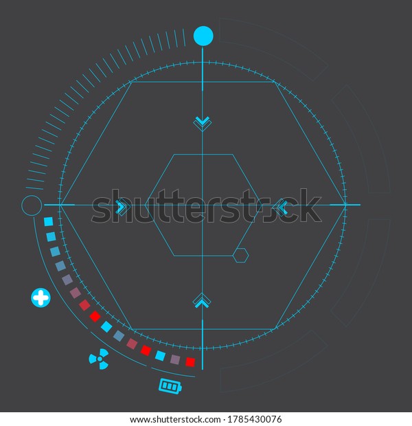 Space Aim Ui Futuristic Games Stock Vector (Royalty Free) 1785430076 ...