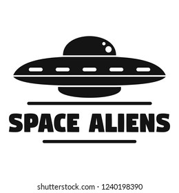 Space Aliens Ship Logo Simple Illustration Stock Vector (Royalty Free ...