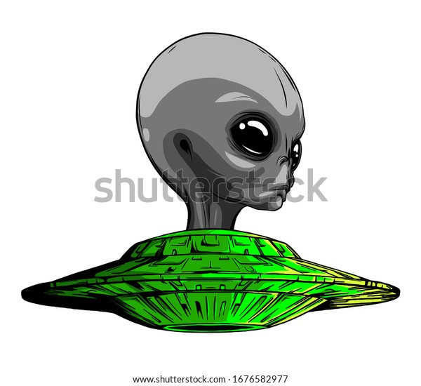 Space Aliens Ufo Icon Vector Illustration Stock Vector (Royalty Free ...