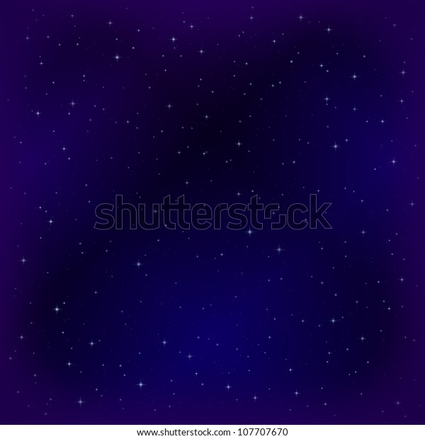 Space Background Dark Blue Sky Stars Stock Vector (Royalty Free ...