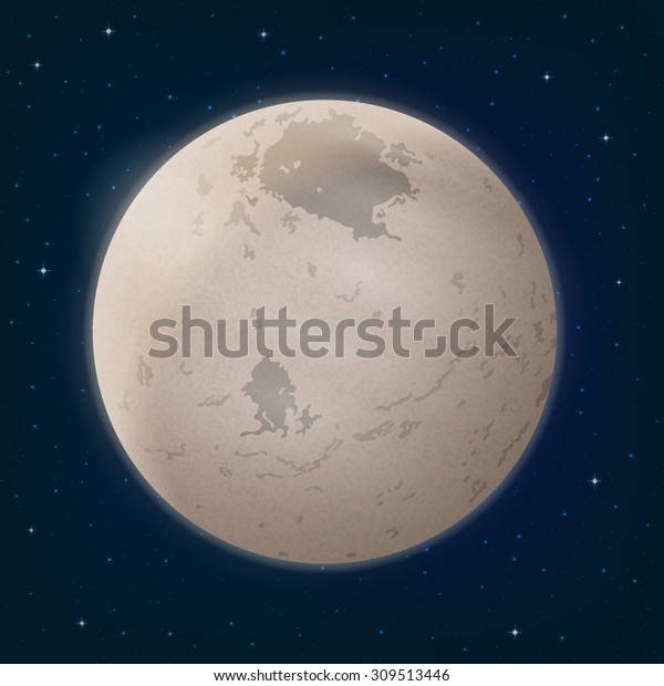 Space Background Realistic Charon Moon Dwarf Stock Vector (Royalty Free ...