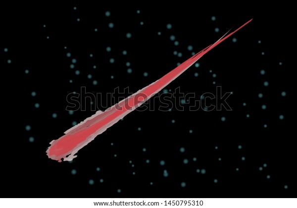 Space Background Red Meteors Stars Stock Vector (Royalty Free ...