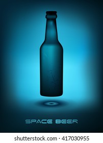 Space Beer Poster Vector Illustration Stock Vector (Royalty Free ...