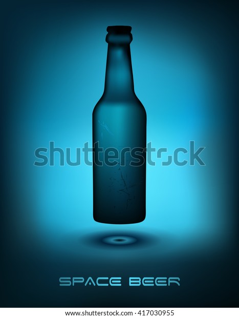 Space Beer Poster Vector Illustration Stock Vector (Royalty Free ...