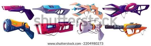Space Blasters Laser Guns Futuristic Alien Stock Vector (Royalty Free ...