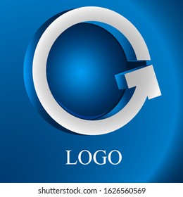 Space Blue 3d Logo White Arrow Stock Vector (Royalty Free) 1626560569 ...