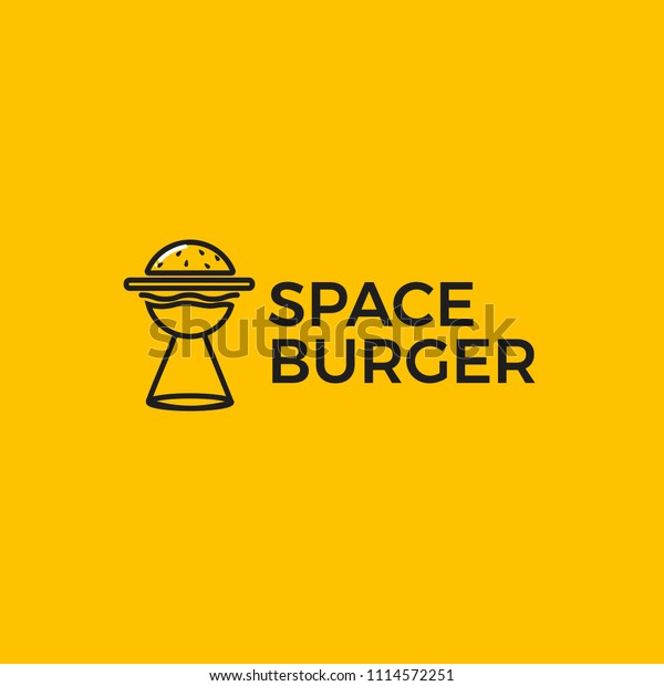 Stock vektor „Space Burger Ufo Logo Logotype Restaurant“ (bez ...