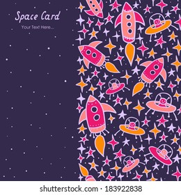 Space Card: vector de stock (libre de regalías) 183922838 | Shutterstock