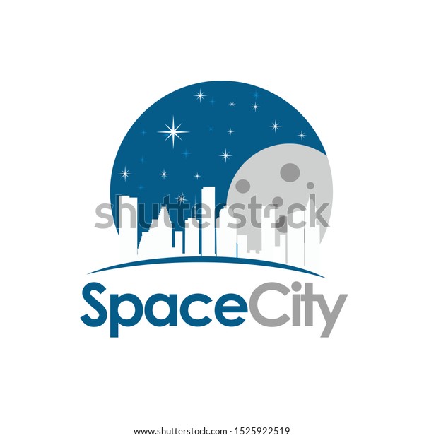 Space City Logo Design Vector: vector de stock (libre de regalías ...