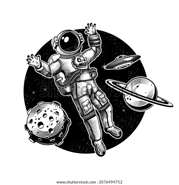 Space Collection Astronaut Drifting Through Space Stock Vector (Royalty ... Space Collection Astronaut Drifting Through Space Stock Vector (Royalty ...