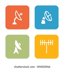 Space Communication Icons Stock Vector (Royalty Free) 494503966 ...