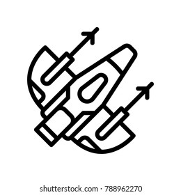 Space Fighter Ship Stock Vector (Royalty Free) 788962270 | Shutterstock