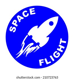 Space Flight Round Icon Stock Vector (Royalty Free) 210723763 ...